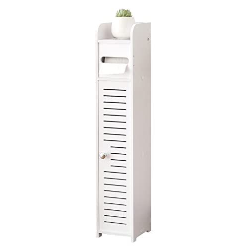 AOJEZOR Small Bathroom Storage Corner Floor Cabinet with Doors and She Home Harmony
